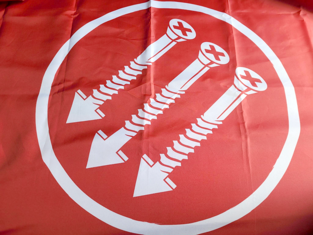 SAFC Logo Red Flag – Screwston Anti-Fascist Committee